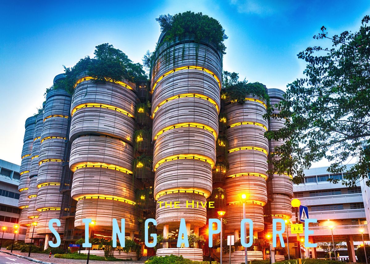 'Singapore The Hive ' Poster, picture, metal print, paint by John ...