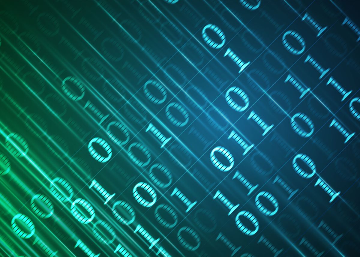 'binary code' Poster, picture, metal print, paint by Vs 1489 | Displate