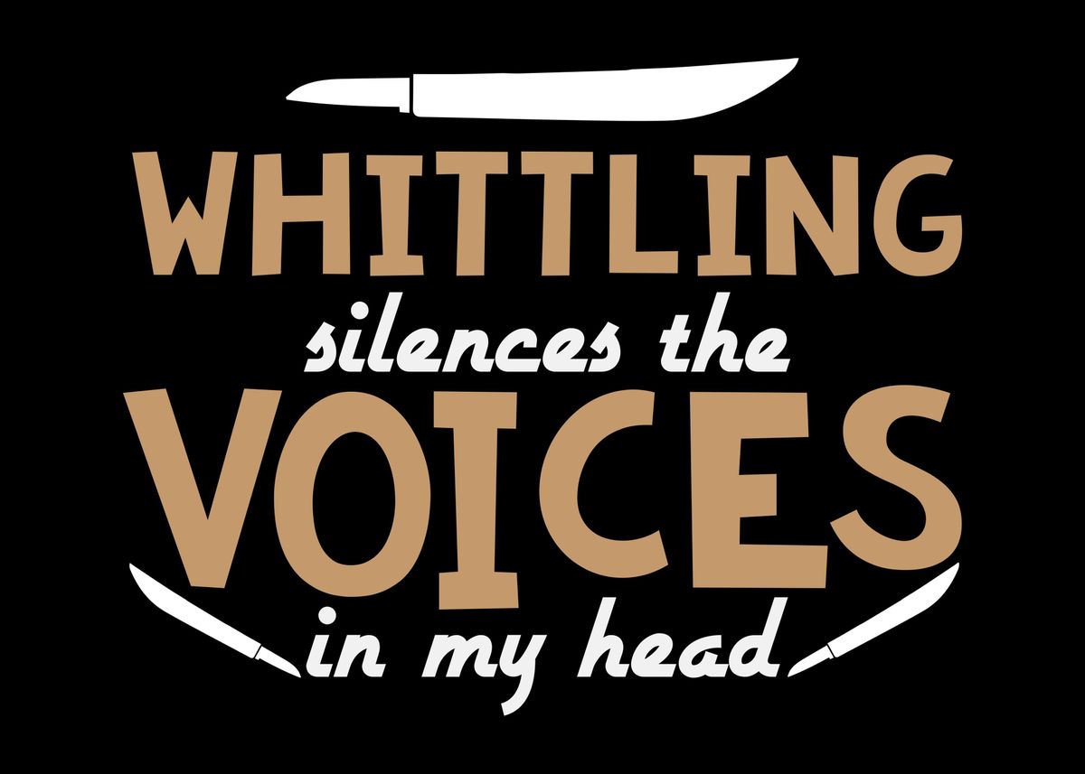 'Whittling Joke Whittle Pun' Poster, picture, metal print, paint by ...