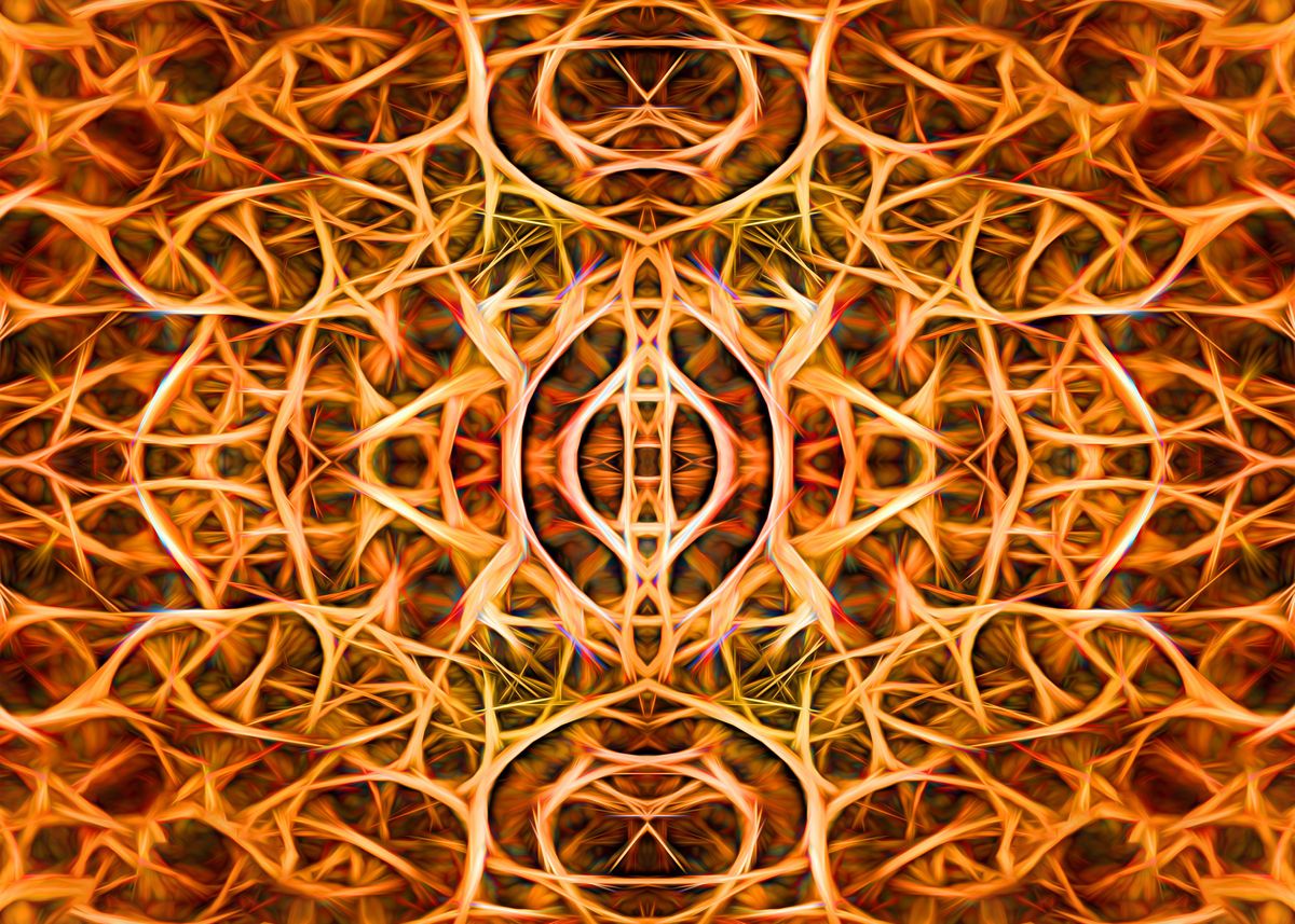 'Abstract symmetry' Poster, picture, metal print, paint by Gyula ...