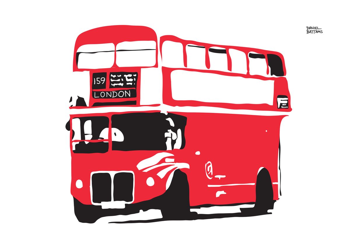'Routemaster London Bus' Poster, picture, metal print, paint by Daniel ...