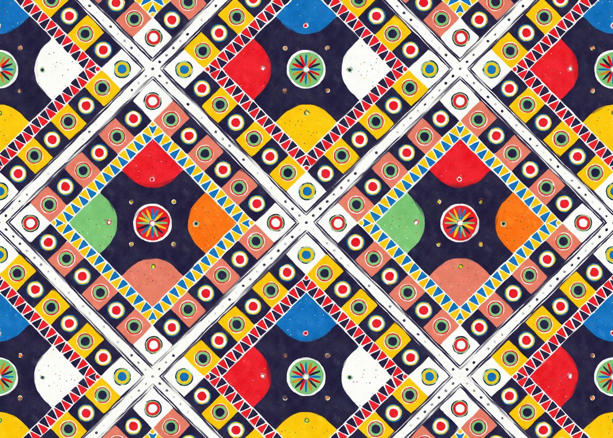'Nadji pattern' Poster, picture, metal print, paint by Richard Laschon ...