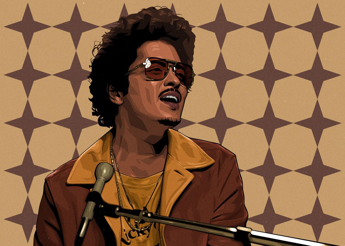 'Bruno Mars' Poster by Kenesuu | Displate