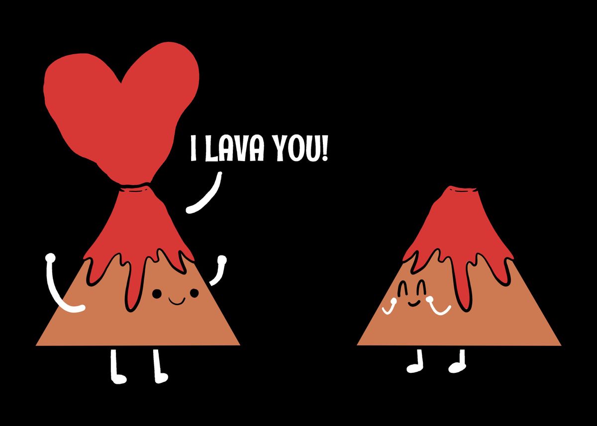 'I Lava You Boyfriend and G' Poster, picture, metal print, paint by ...