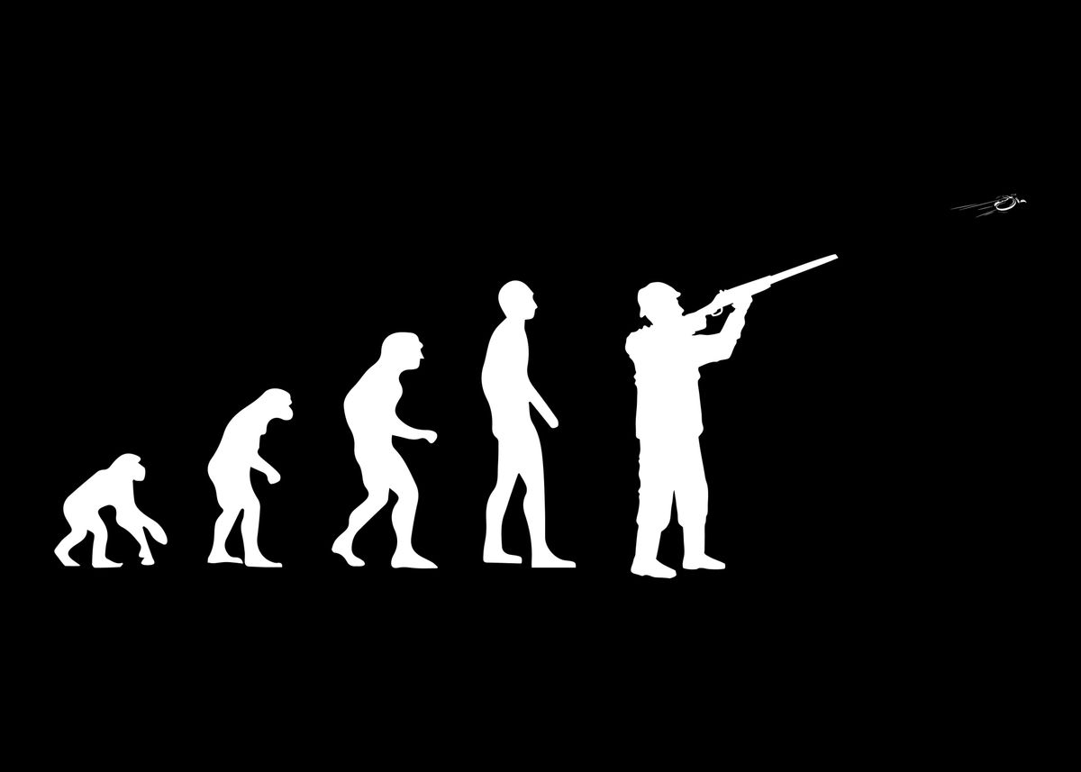'Clay Shooting Evolution Sh' Poster, picture, metal print, paint by ...
