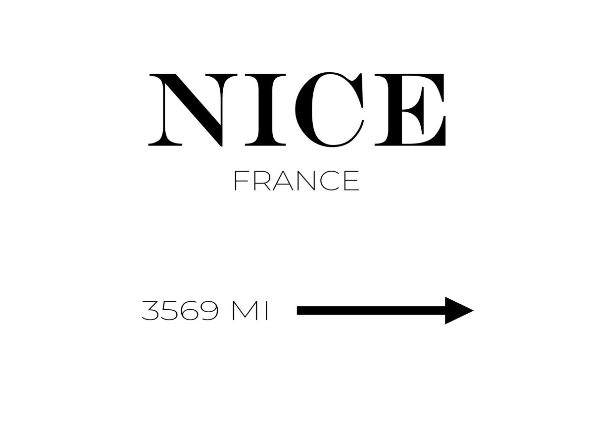 'Nice France' Poster, picture, metal print, paint by Conceptual ...