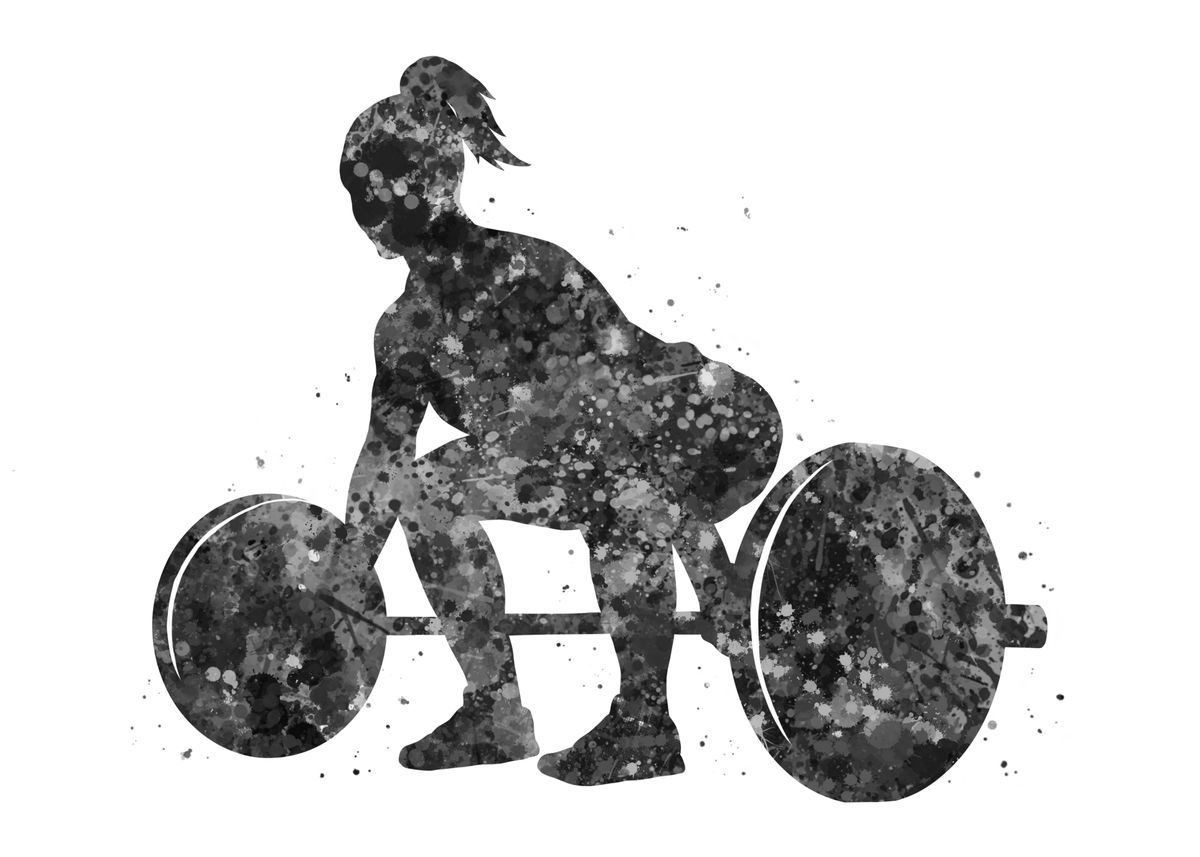 'Weightlifter female' Poster by Yahya Art | Displate