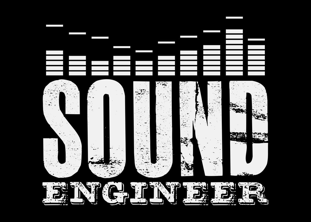 'Sound Engineer Lettering' Poster by DesignatedDesigner | Displate