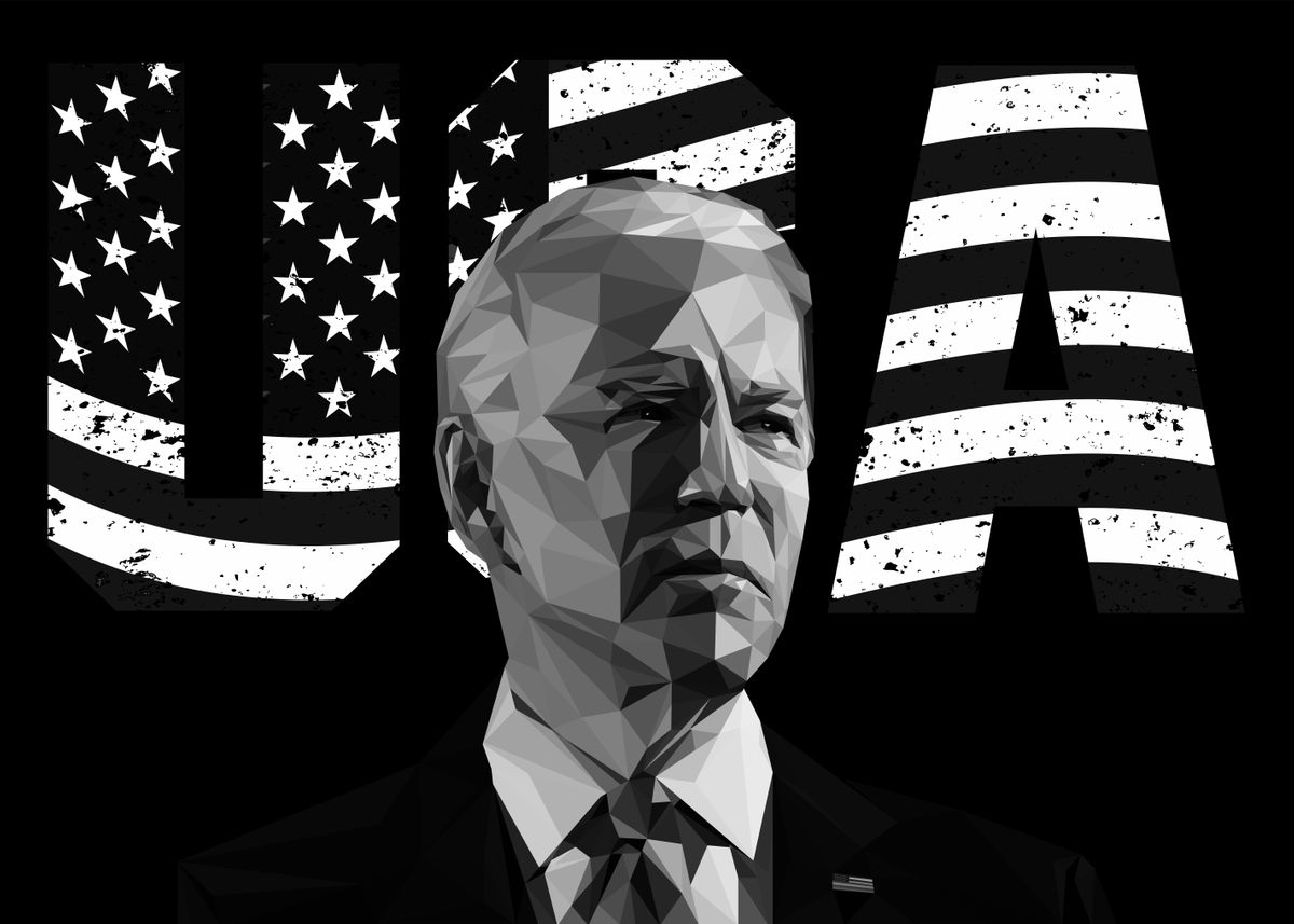 'Joe Biden' Poster, picture, metal print, paint by Lowpoly Posters ...