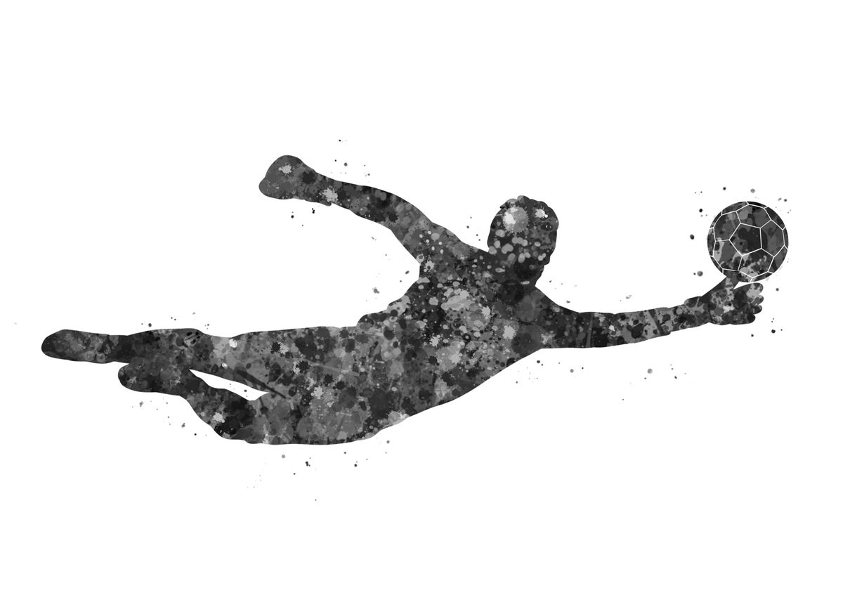 'Soccer goalkeeper' Poster, picture, metal print, paint by Yahya Art ...