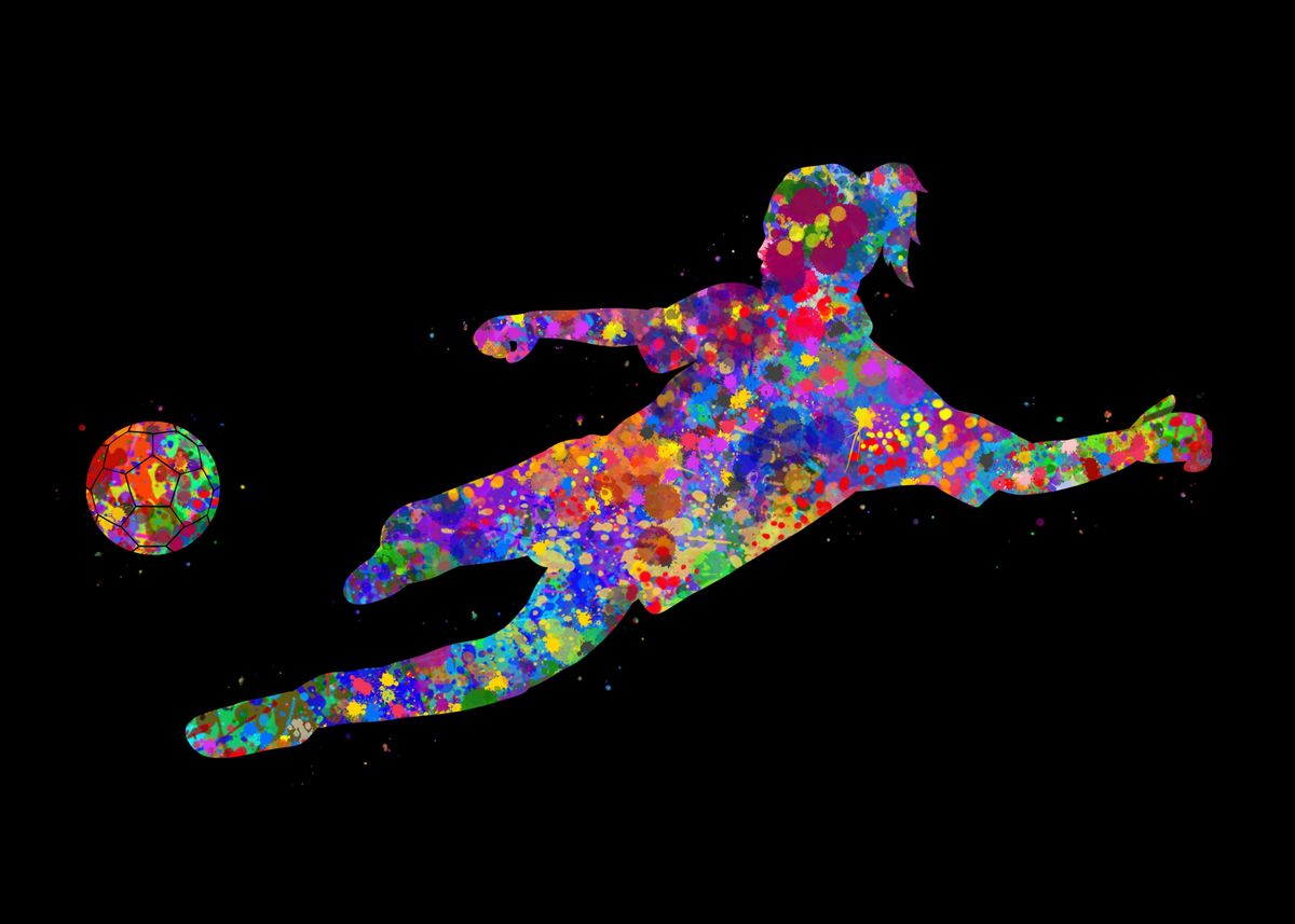 'Soccer girl' Poster by Yahya Art | Displate