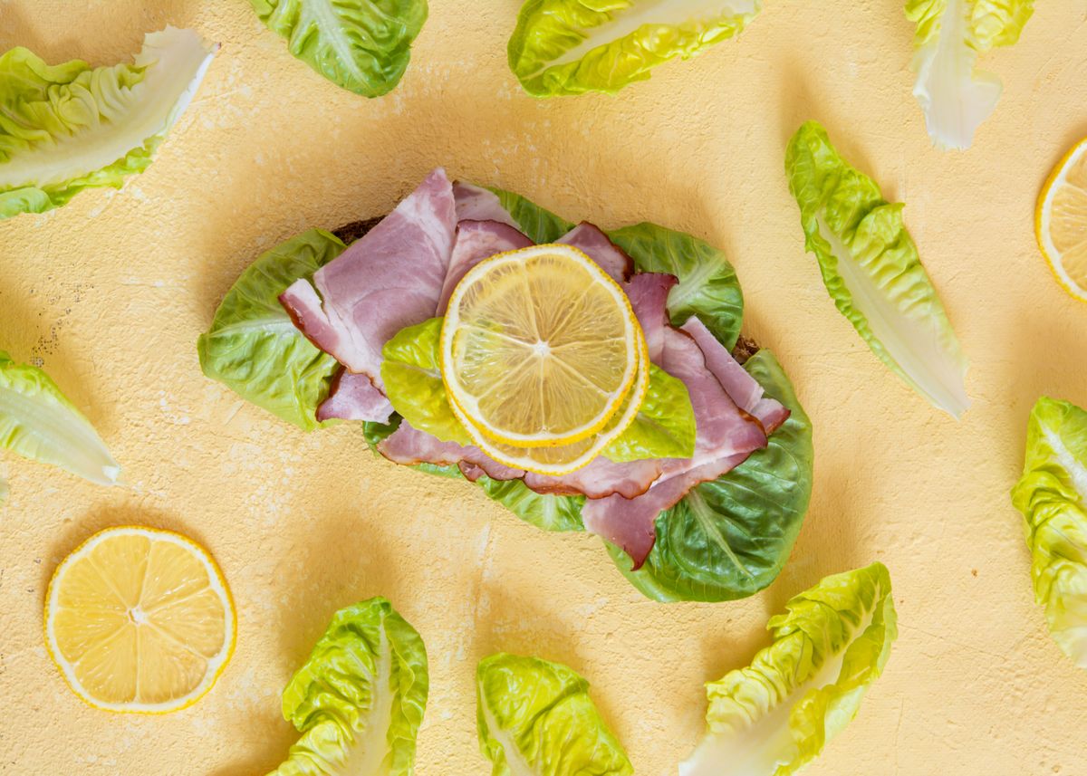 'Healthy food toast' Poster, picture, metal print, paint by NAMA | Displate