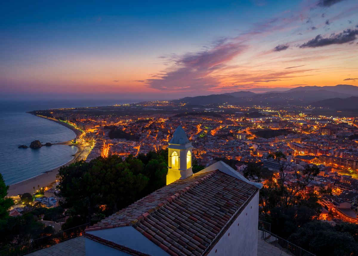 'Night Illuminated Town' Poster by Vicen Design | Displate