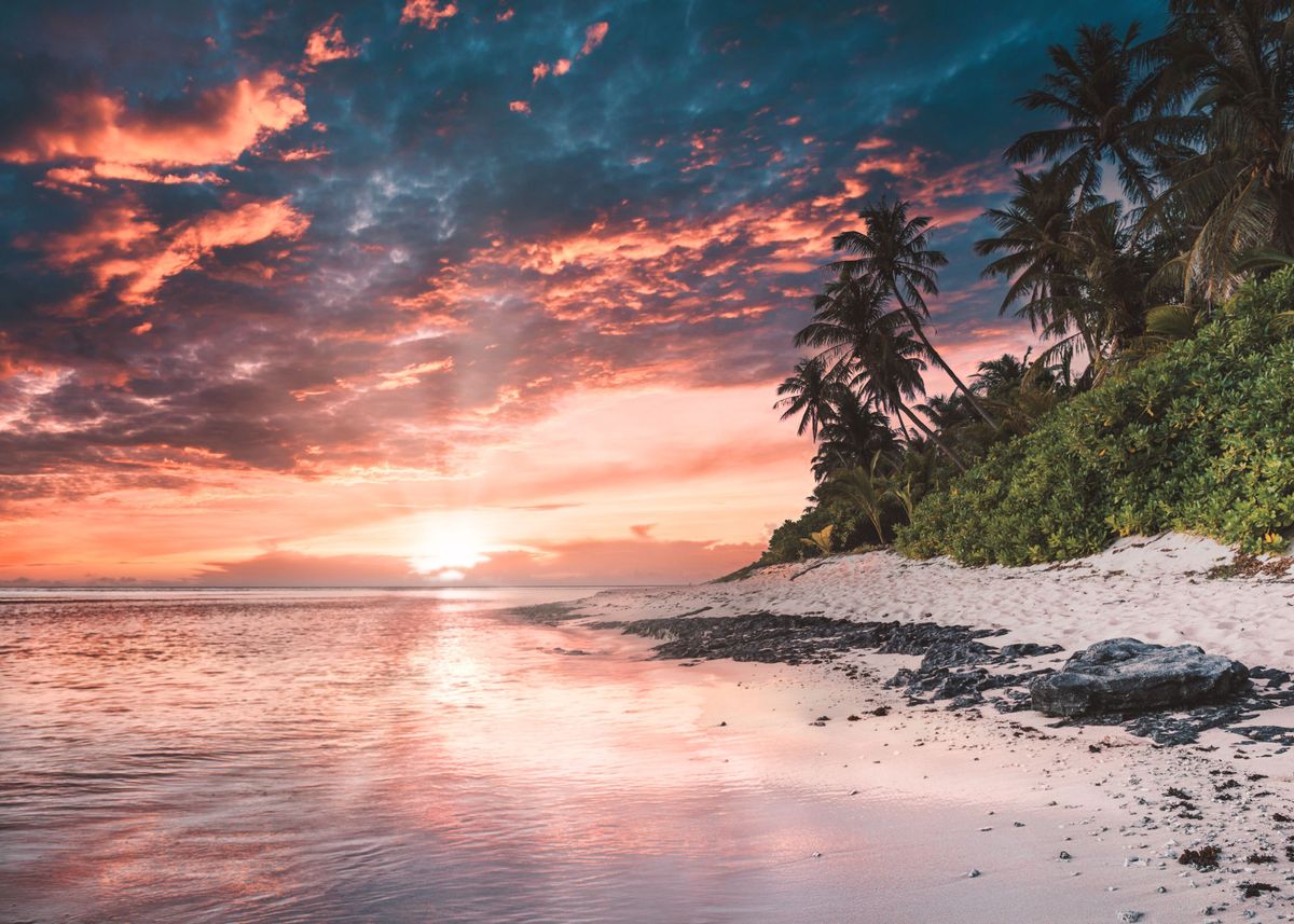 'beach' Poster, picture, metal print, paint by RonnieArts | Displate