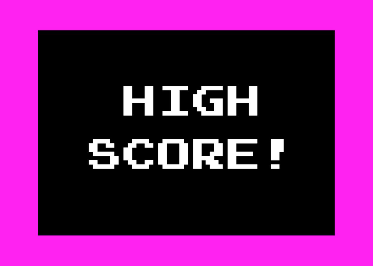 'Black box high score' Poster, picture, metal print, paint by ...