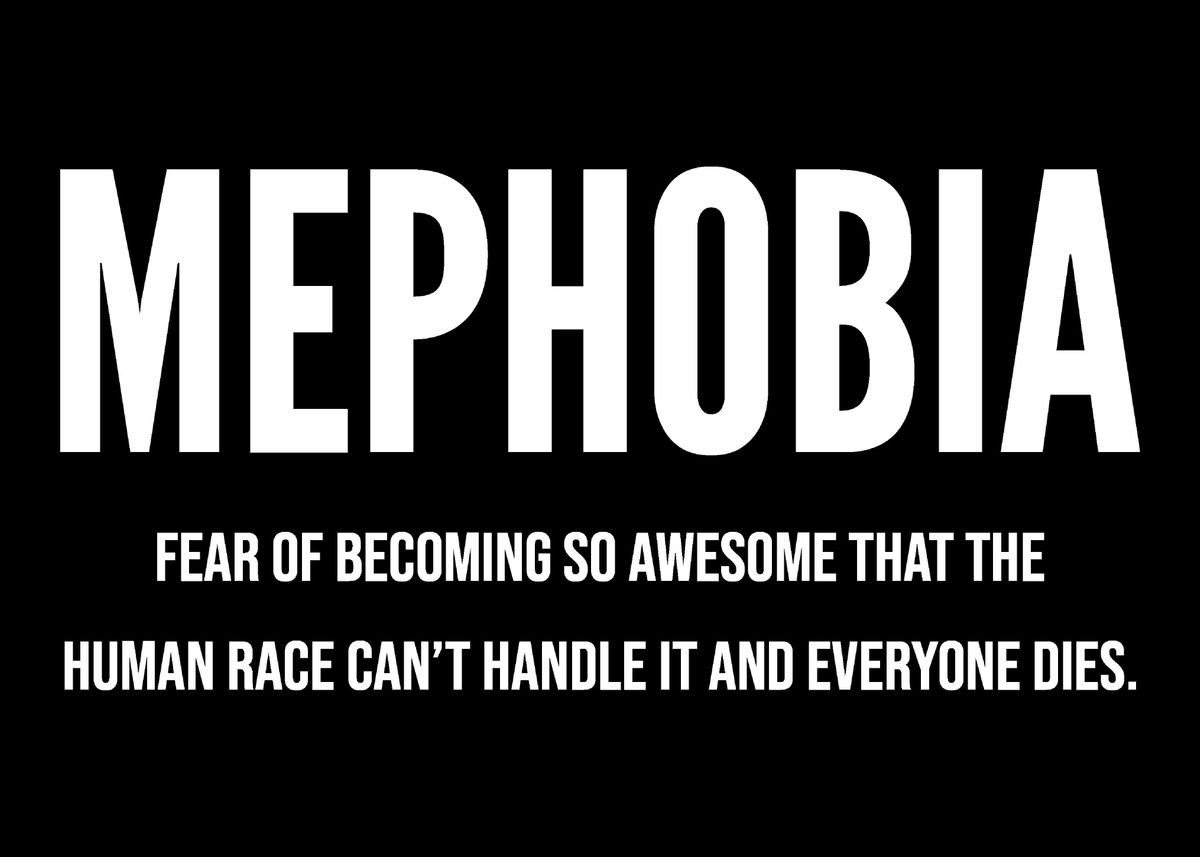 'Mephobia Awesome and Cool ' Poster, picture, metal print, paint by ...