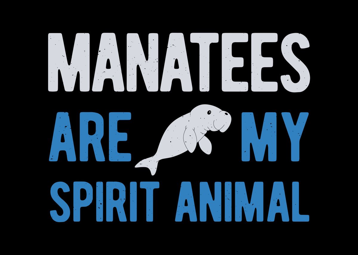 'Funny Manatee' Poster by Visualz | Displate