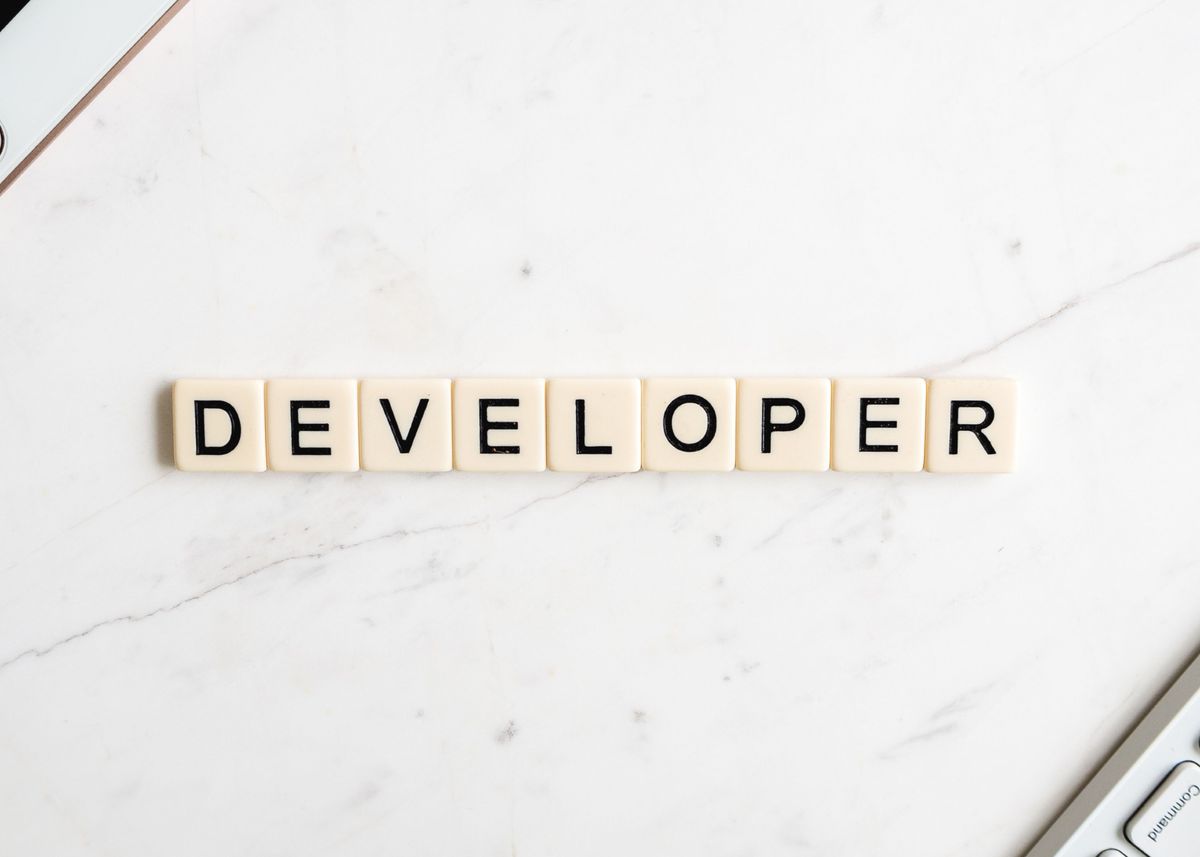 'Developer Scrabble' Poster, picture, metal print, paint by Iochar ...