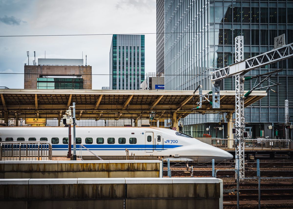 'JR700 Shinkansen in Tokyo' Poster, picture, metal print, paint by ...