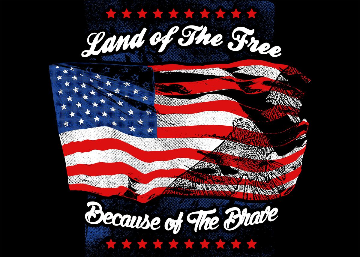 'land of the free' Poster by Ron Studio | Displate