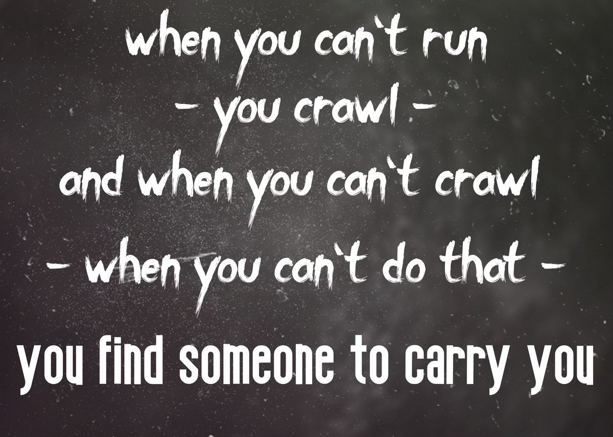 'When you cant run' Poster, picture, metal print, paint by Iochar ...