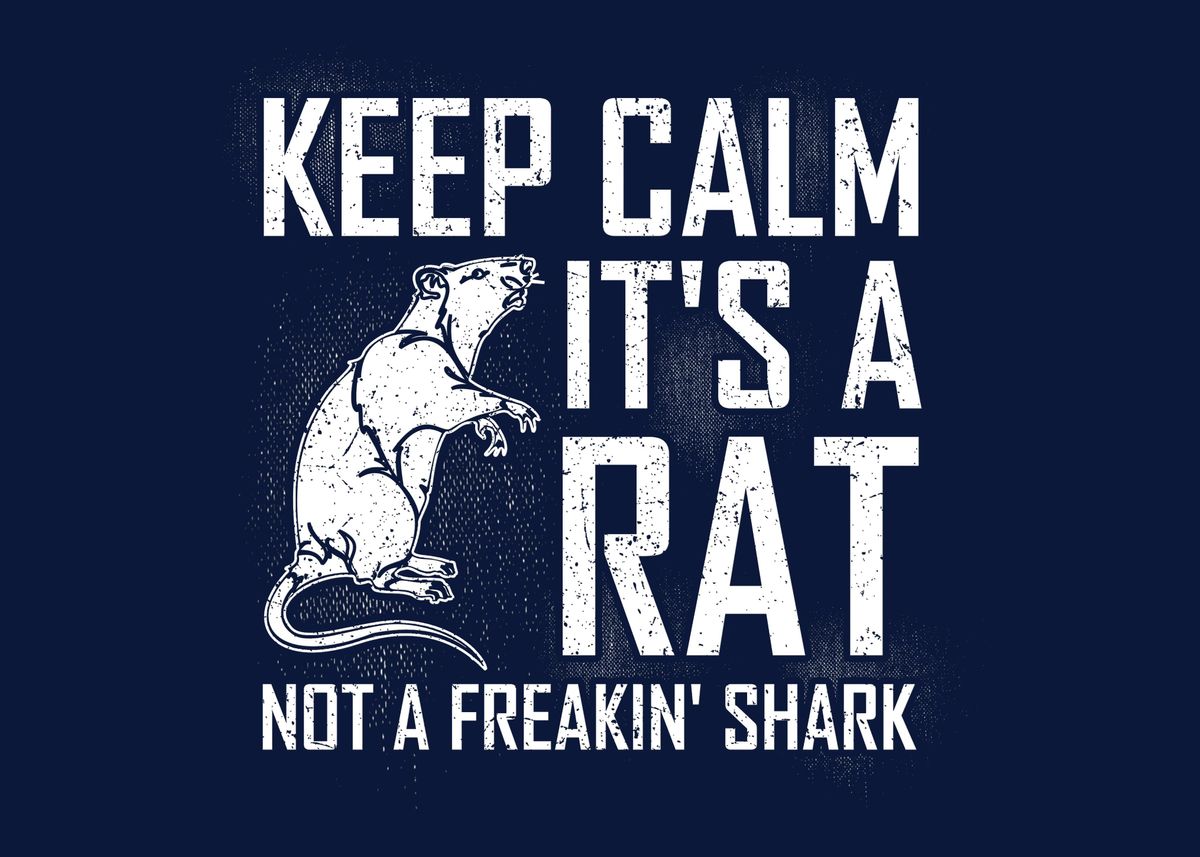 'Keep Calm Its A Rat' Poster, picture, metal print, paint by ...