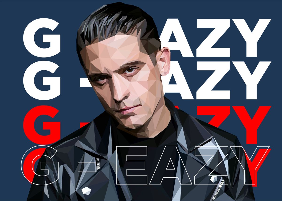 'G EAZY' Poster, picture, metal print, paint by Lowpoly Posters | Displate