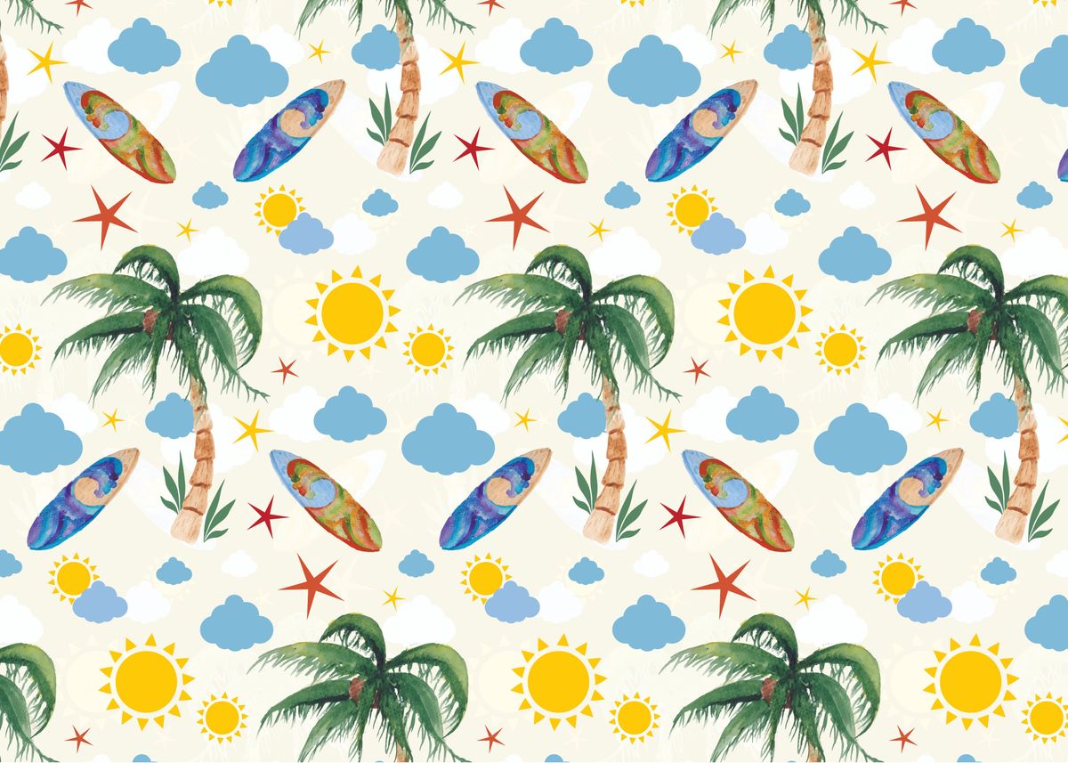 'Summer ' Poster, picture, metal print, paint by Charmaine | Displate