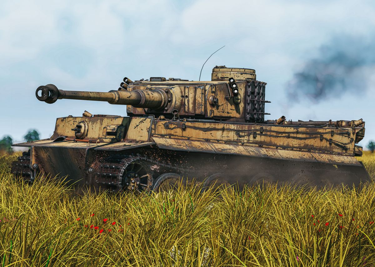 'German Tiger tank' Poster, picture, metal print, paint by ...