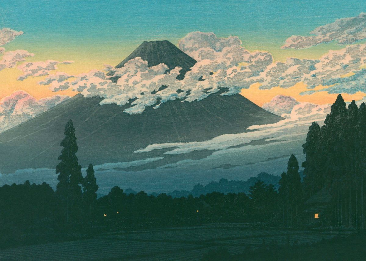 'Fuji From Susono Shizuoka' Poster, picture, metal print, paint by ...
