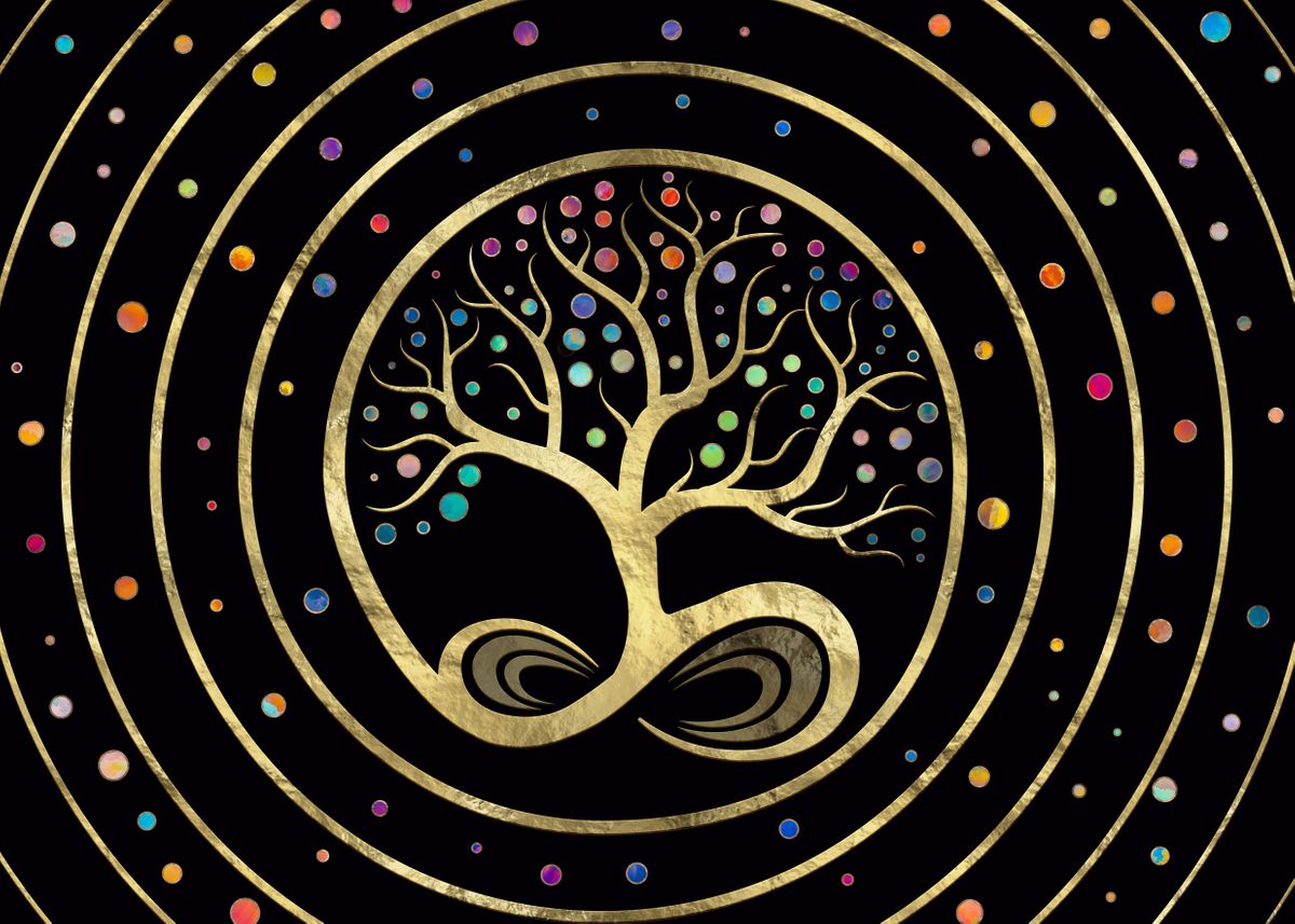 'Tree of Life Infinity ' Poster, picture, metal print, paint by ...