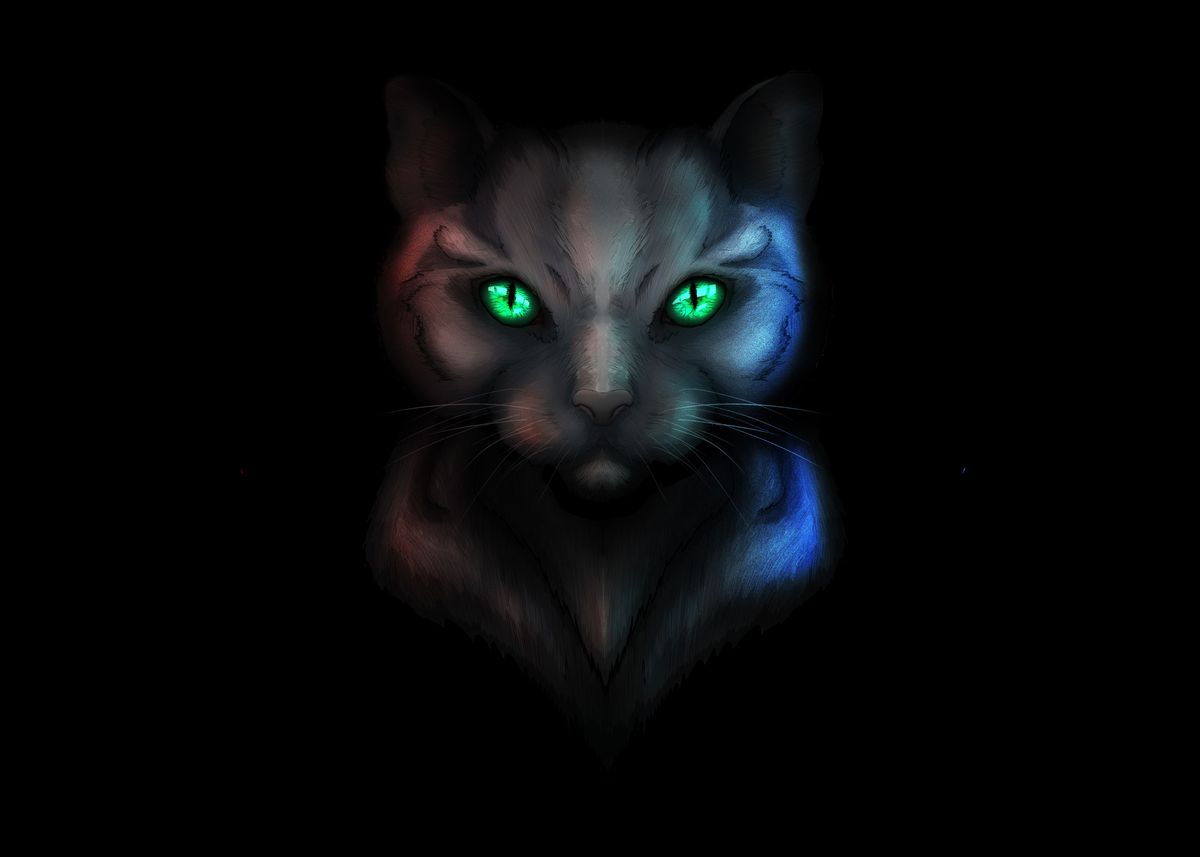 'Cat cop' Poster, picture, metal print, paint by Kenneth Defeo | Displate