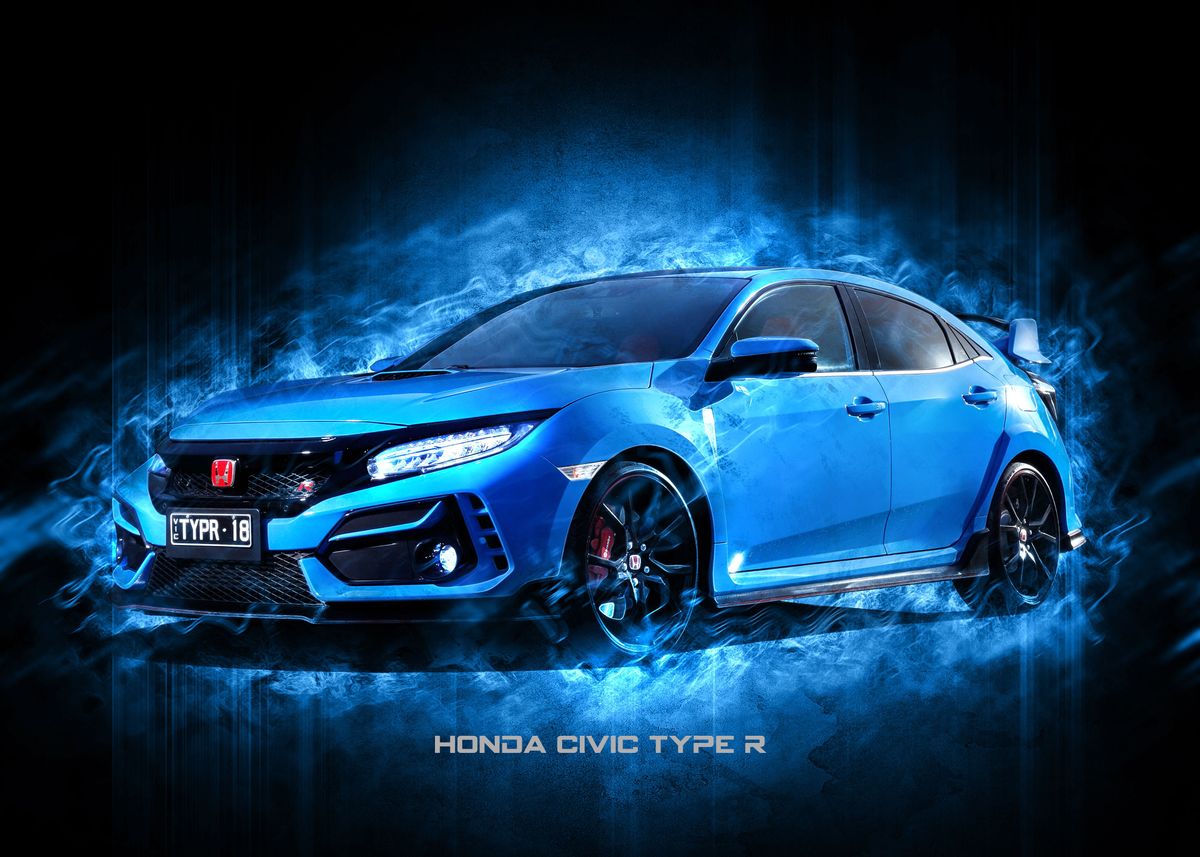 'Sky Blue Type R' Poster, picture, metal print, paint by Naui Art ...