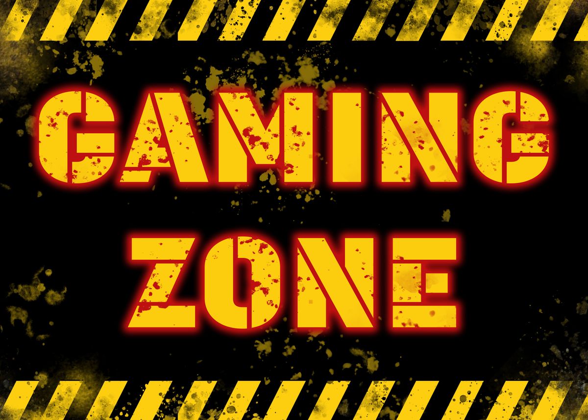 'Gaming Zone' Poster, picture, metal print, paint by MyDigitalMind ...