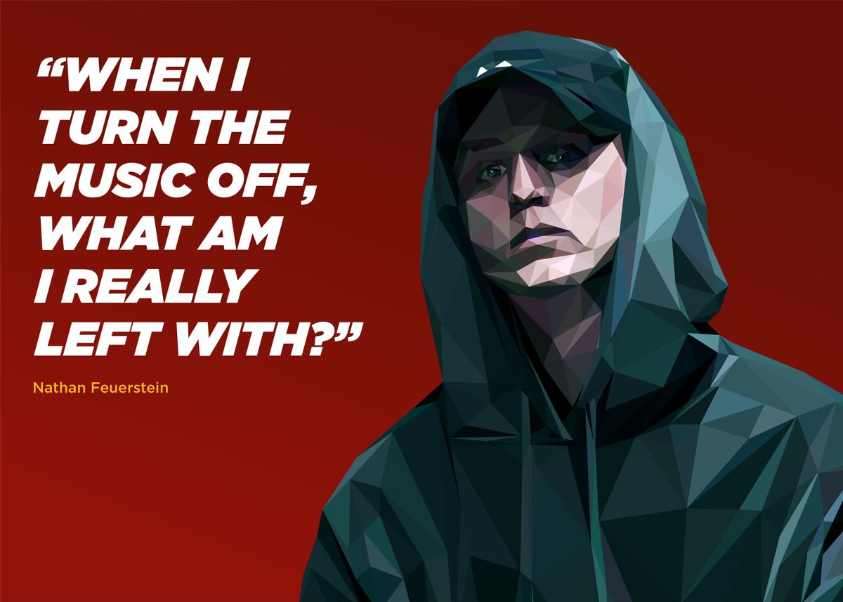 'nf' Poster, picture, metal print, paint by Lowpoly Posters | Displate