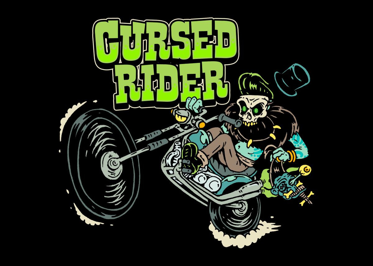 'Cursed Rider' Poster by Monsters and Martians | Displate