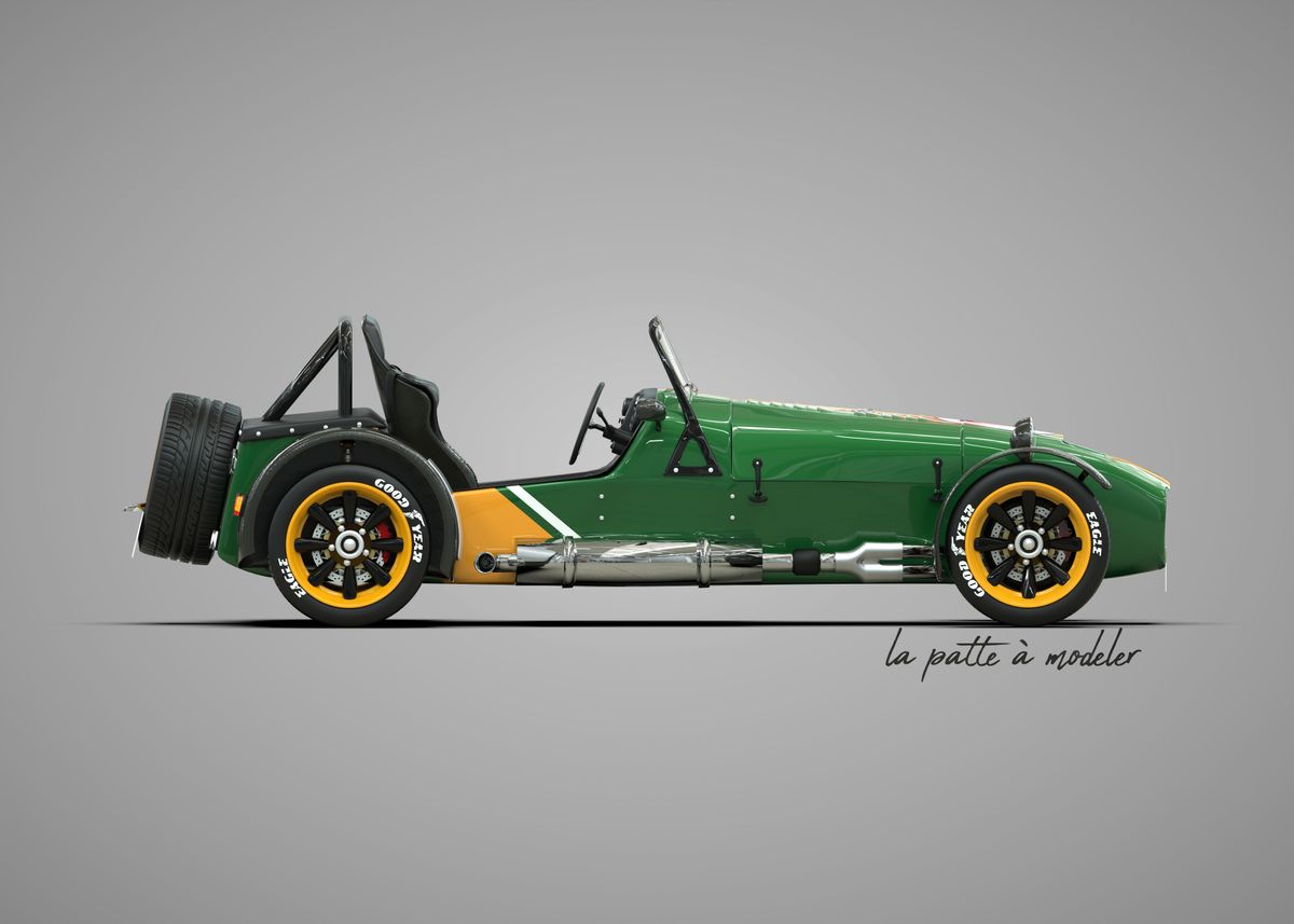 'Caterham Super Seven' Poster, picture, metal print, paint by ...