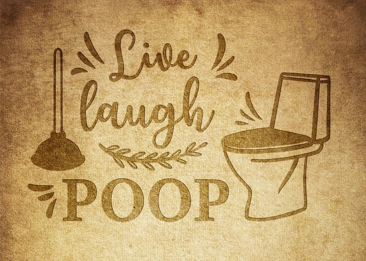 'Toilet' Poster, picture, metal print, paint by Kenny Studio | Displate