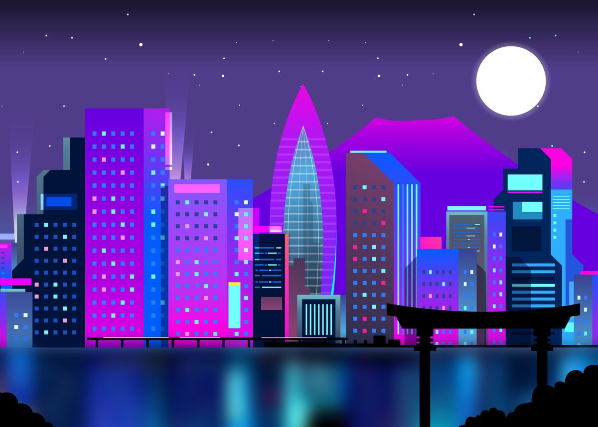 'Tokyo Night 12' Poster by Keon Project | Displate