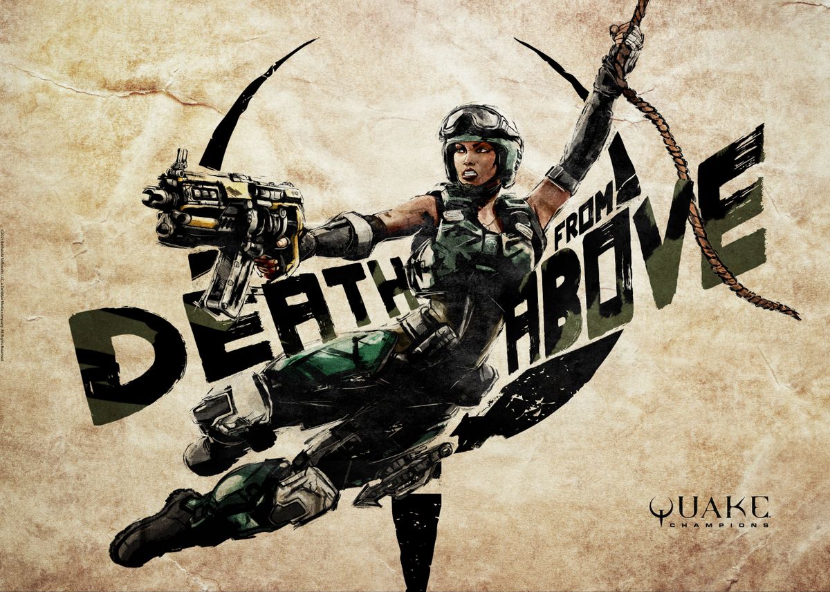 'Athena: Death from Above' Poster, picture, metal print, paint by Quake ...