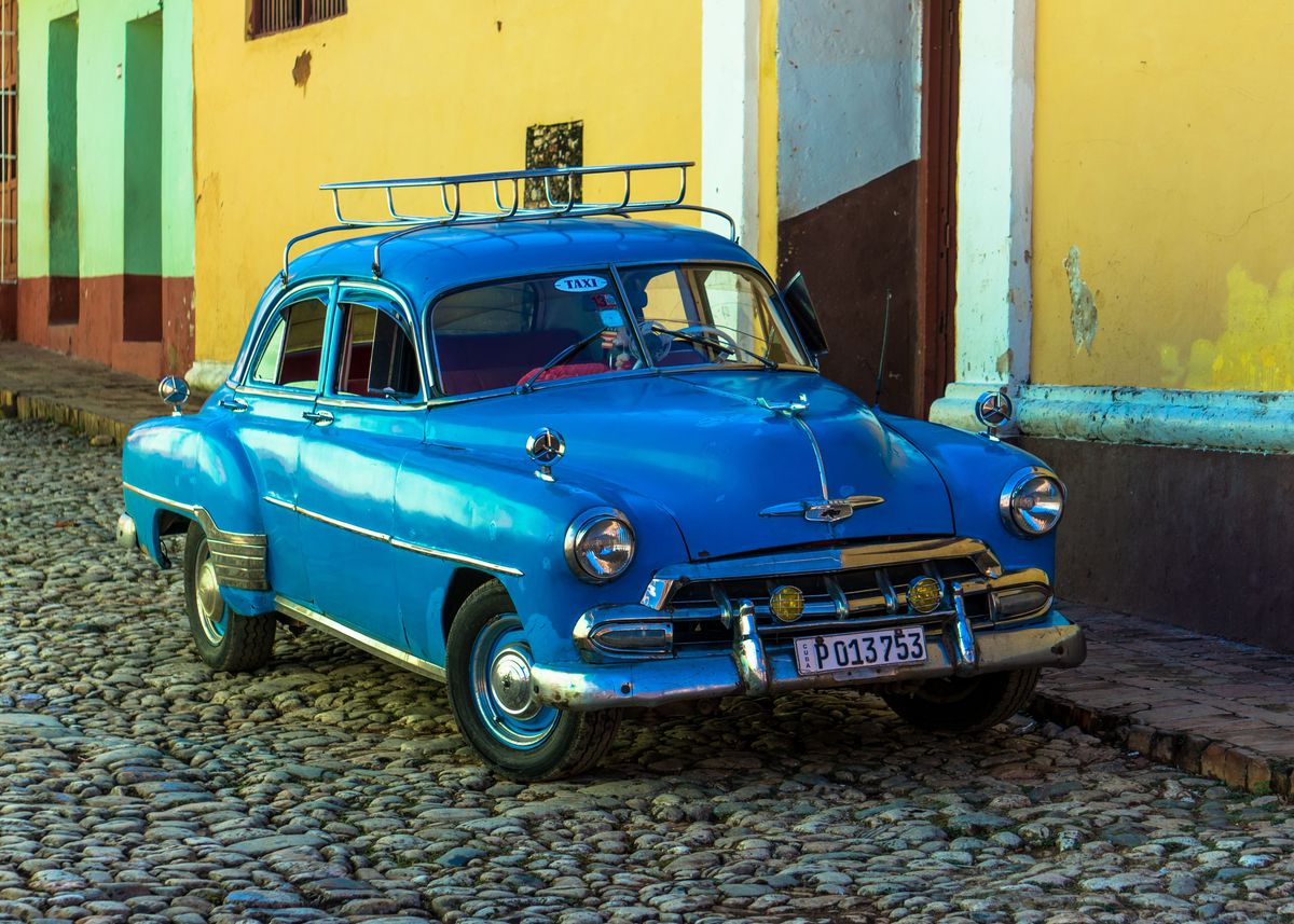 'The blue taxi' Poster, picture, metal print, paint by Roberto Agostini ...