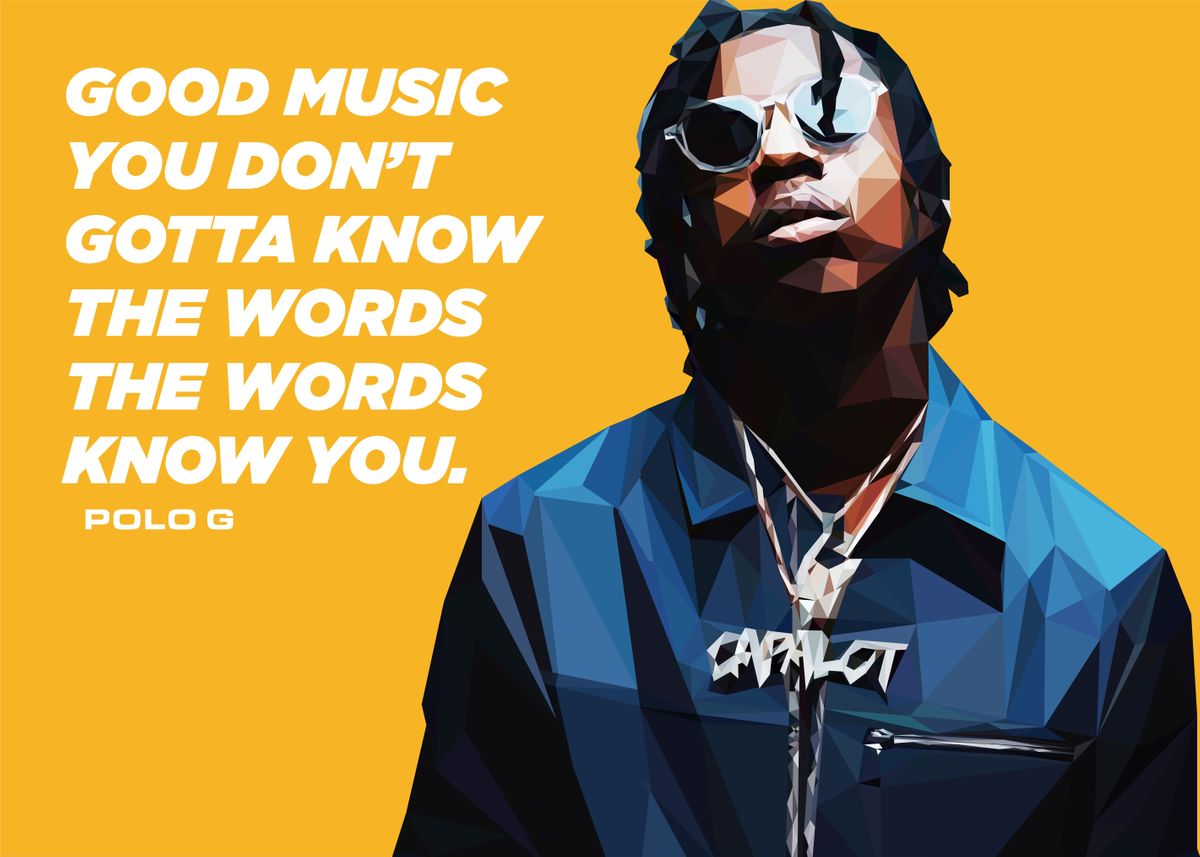 'Rapper Polo G' Poster by Lowpoly Posters | Displate