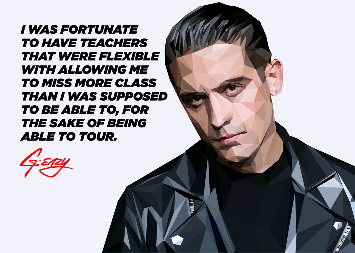 'G eazy' Poster, picture, metal print, paint by Lowpoly Posters | Displate