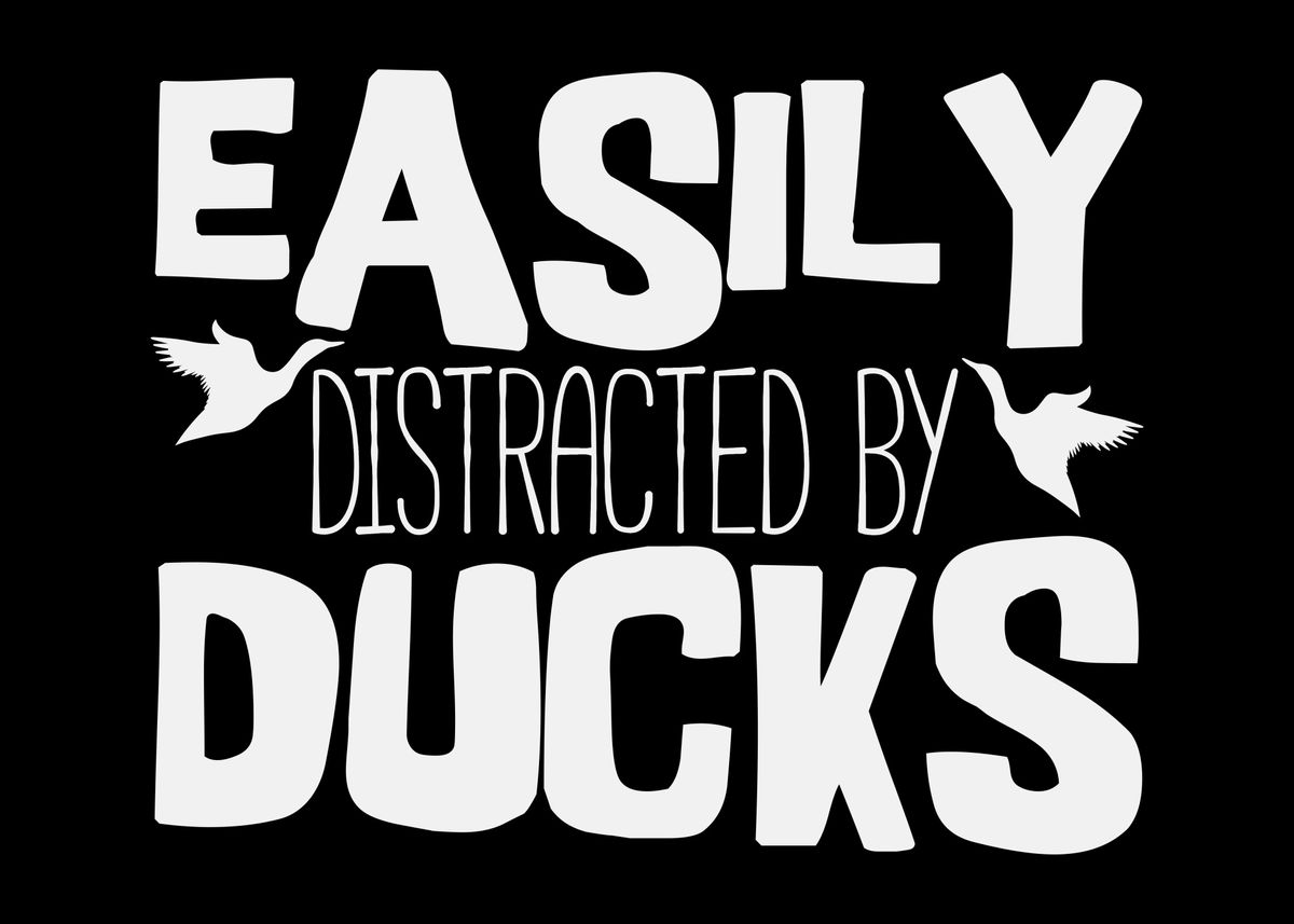 'Easily Distracted By Ducks' Poster by DesignatedDesigner | Displate