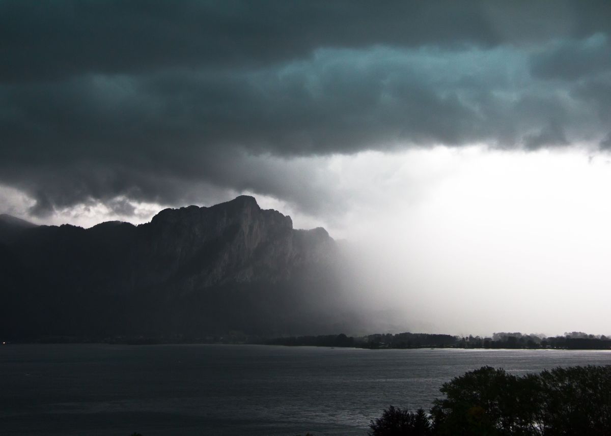 'Stormfront reaching land ' Poster, picture, metal print, paint by Sam ...