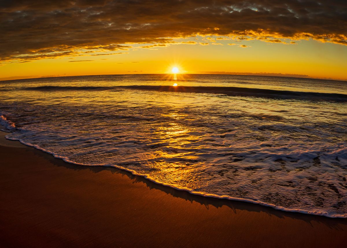 'Sunsets Beach Landscapes' Poster, picture, metal print, paint by Vicen ...