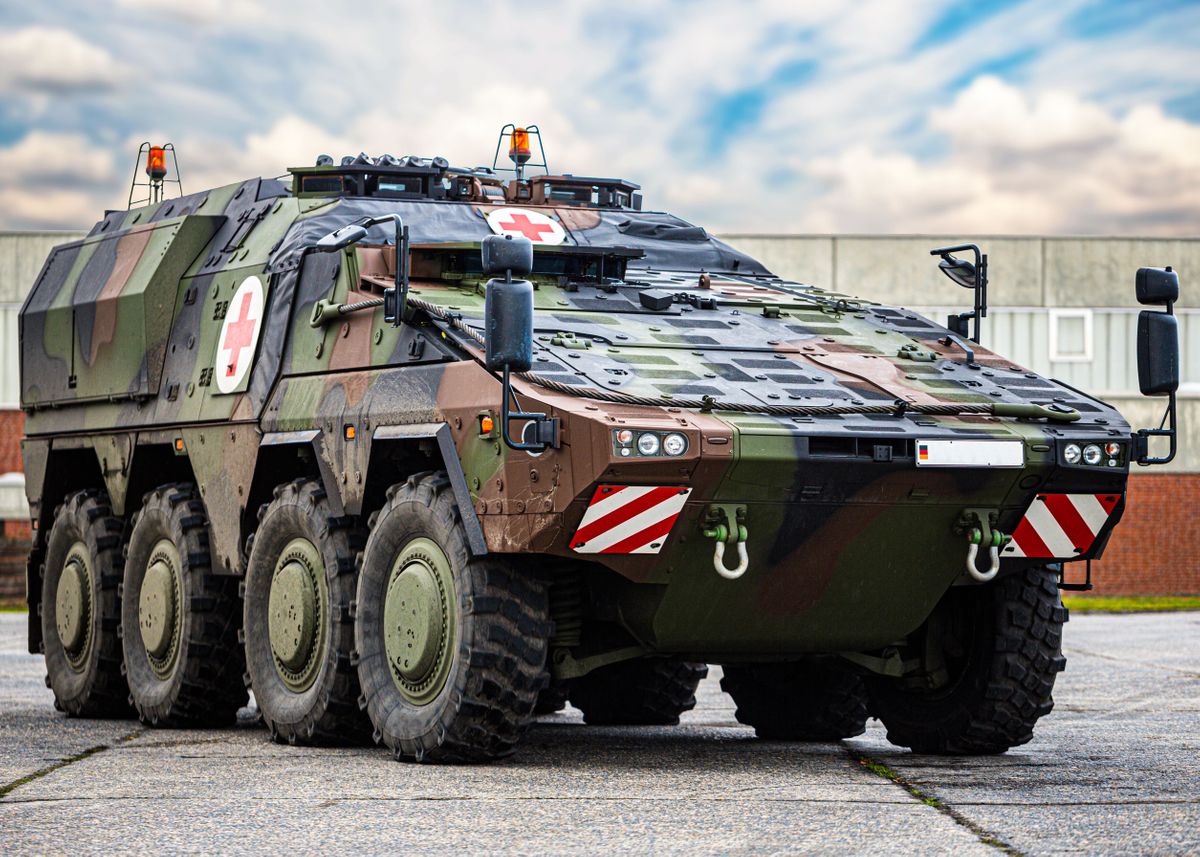 'German afv medical boxer' Poster, picture, metal print, paint by ...