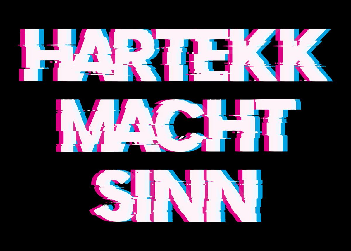 'Hardtekk German Techno' Poster, picture, metal print, paint by ...