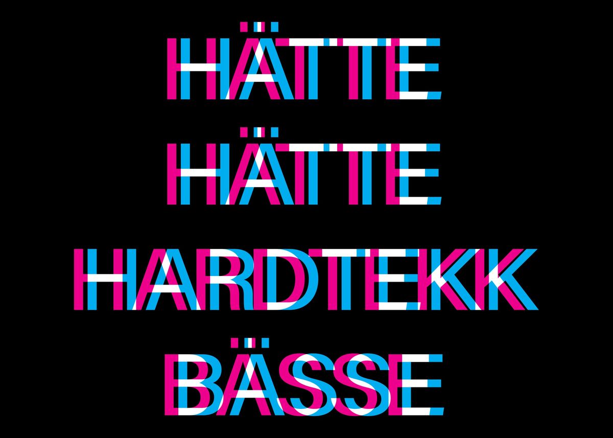 'Hardtekk German Techno' Poster, picture, metal print, paint by ...