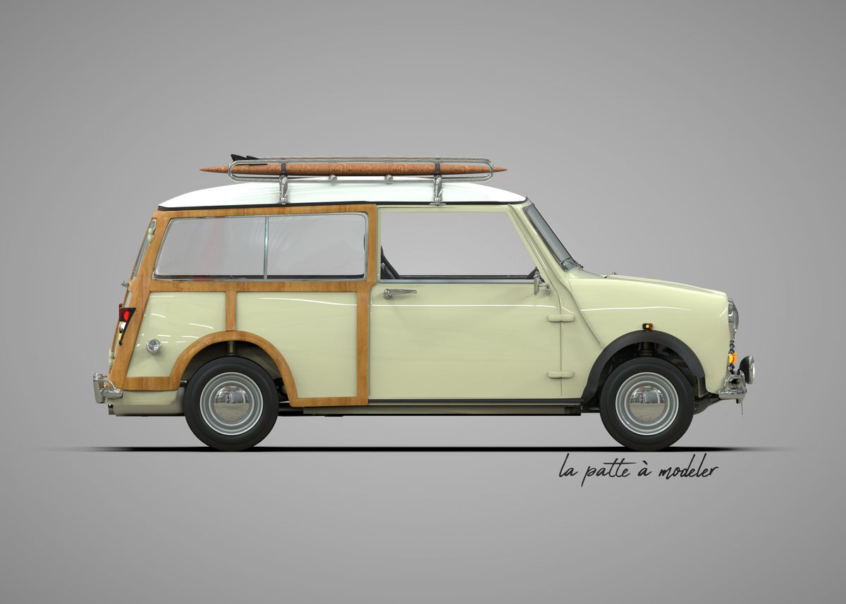'Austin Mini Countryman' Poster, picture, metal print, paint by ...